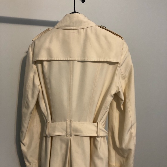 Burberry | Jackets & Coats | Burberry Ivory Trench Coat | Poshmark